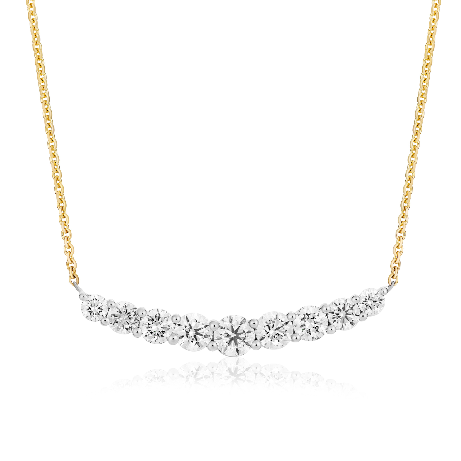 Crescent Diamond Necklace – JNAMDAR