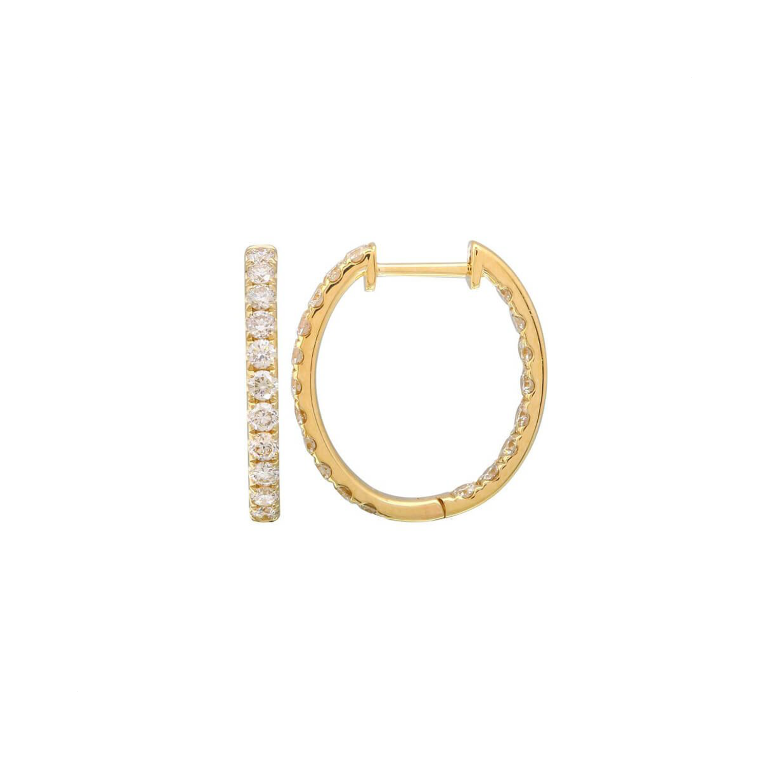 Double Sided Diamond Hoop – JNAMDAR