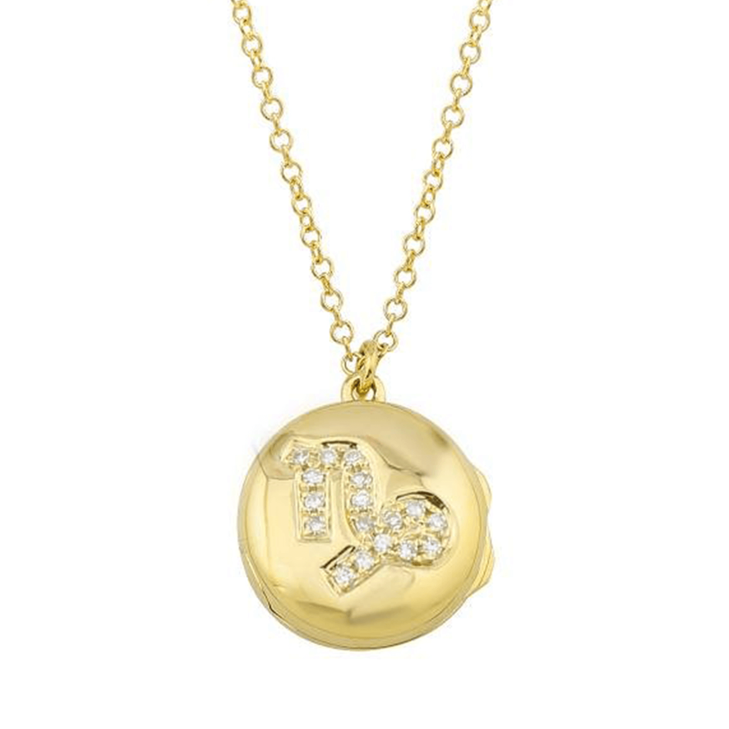 Gold Zodiac Locket Diamond Necklace – JNAMDAR